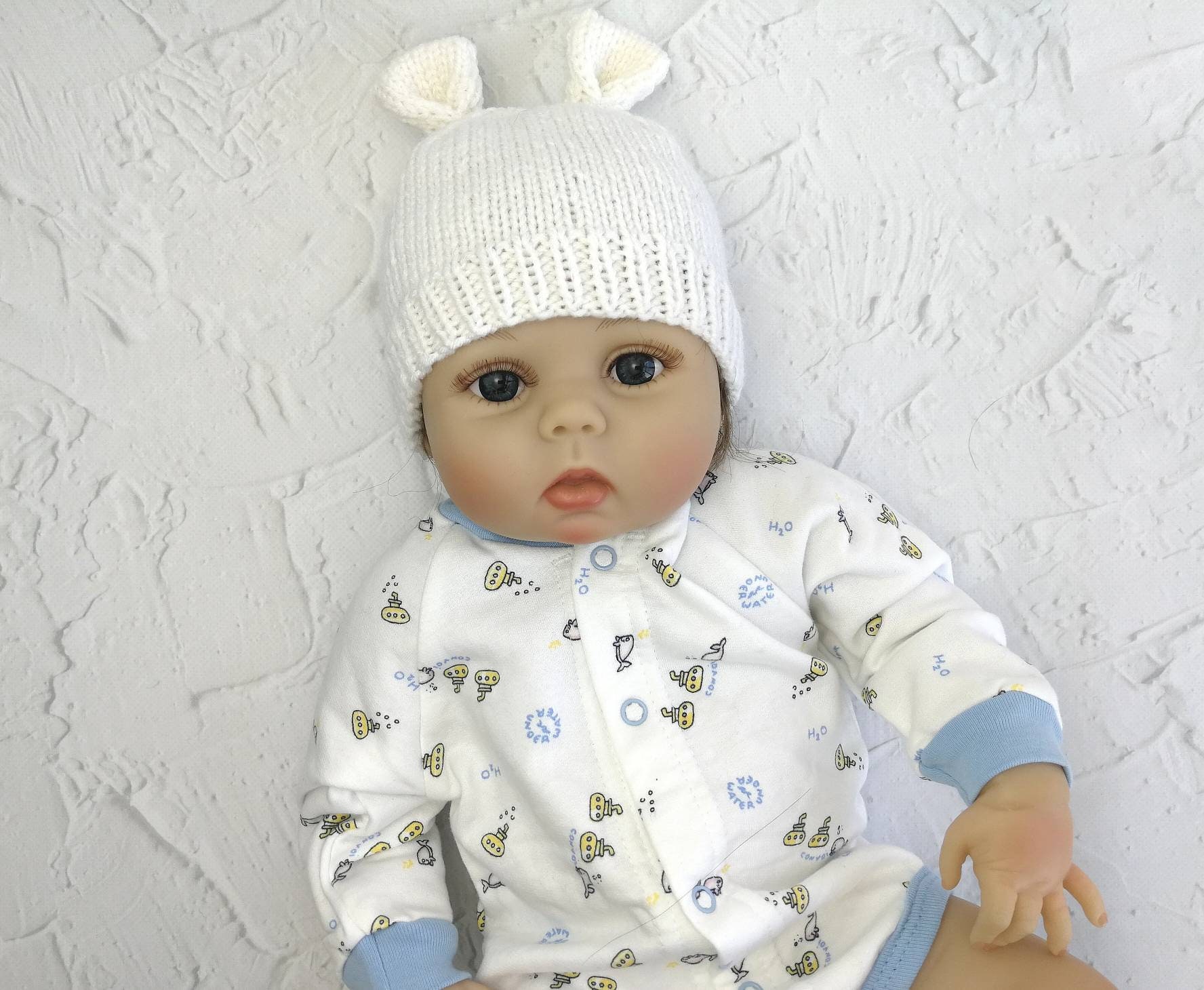 Bear Baby Romper and Booties Set Baby Girl Boy Knitted Jumpsuit Newborn ...