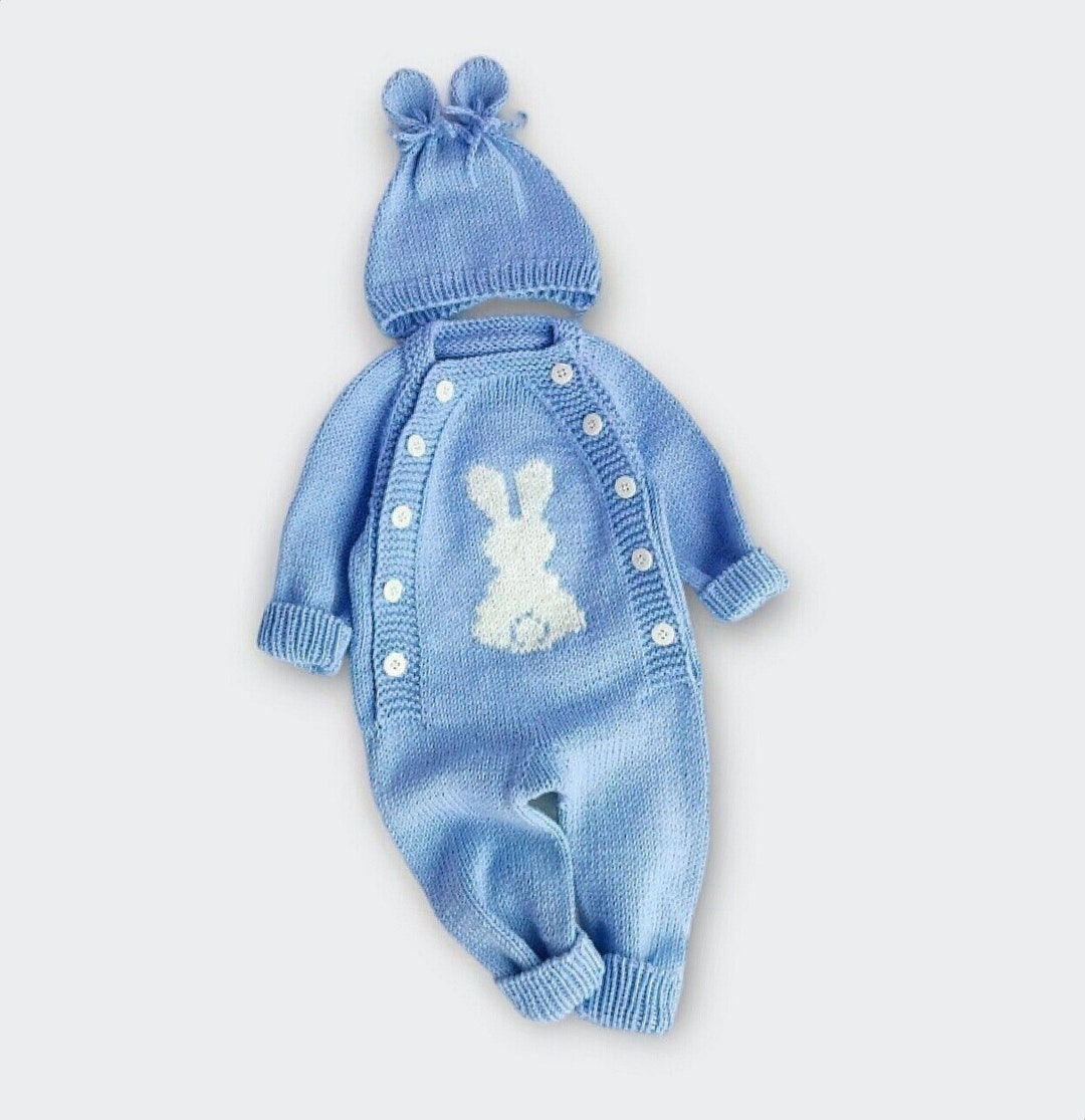 Baby Romper and Booties Set Baby Girl Boy Knitted Jumpsuit Newborn Baby ...