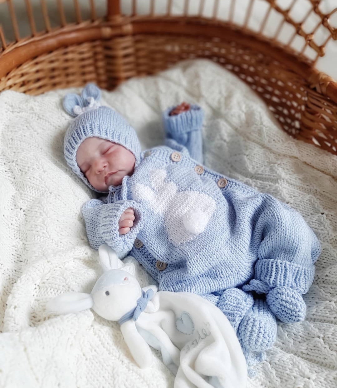 Bear Baby Romper and Booties Set Baby Girl Boy Knitted Jumpsuit Newborn ...