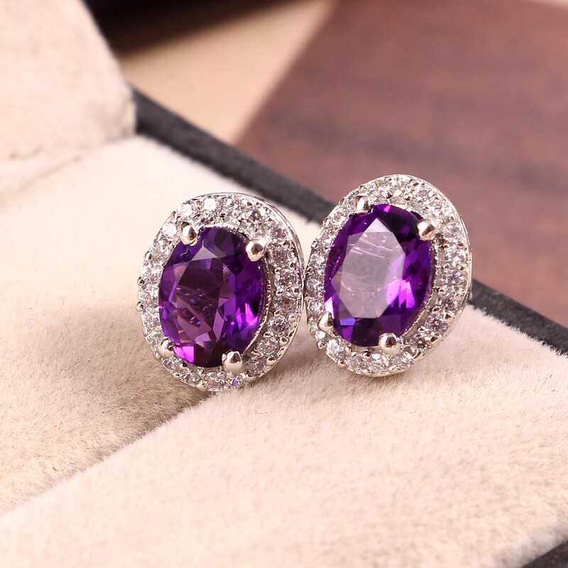 Amethyst Earrings - Etsy