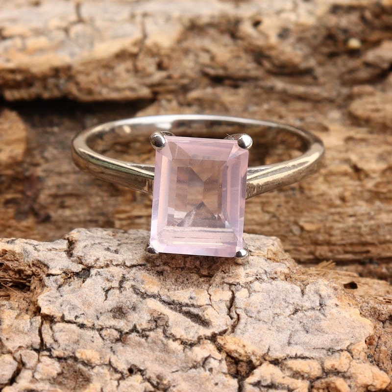 Rose Quartz Ring - Etsy