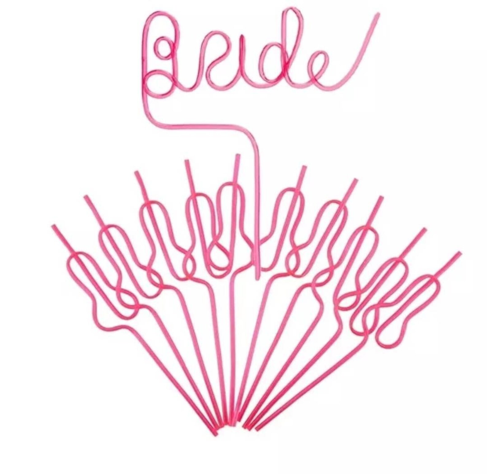 Bride Straw Hen Party Straw Bridal Shower Straw Pink Bride - Etsy UK