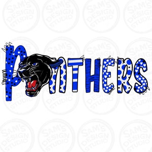 Blue and White Panthers PNG , Panthers Sublimation Designs , Back to ...