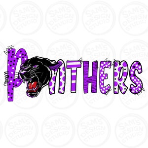 Purple and White Panthers Png , Sublimation Designs - Etsy