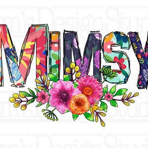 Mimsy With Flowers PNG , Mimsy Sublimation Designs Downloads , Mimsy ...