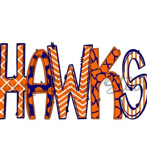 Hawks PNG . Sublimation Design Downloads , Doodle Letters , Patchwork ...