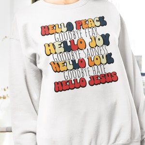 Retro Christian Png , Jesus Png , Hello Peace Hello Joy Hello Love ...