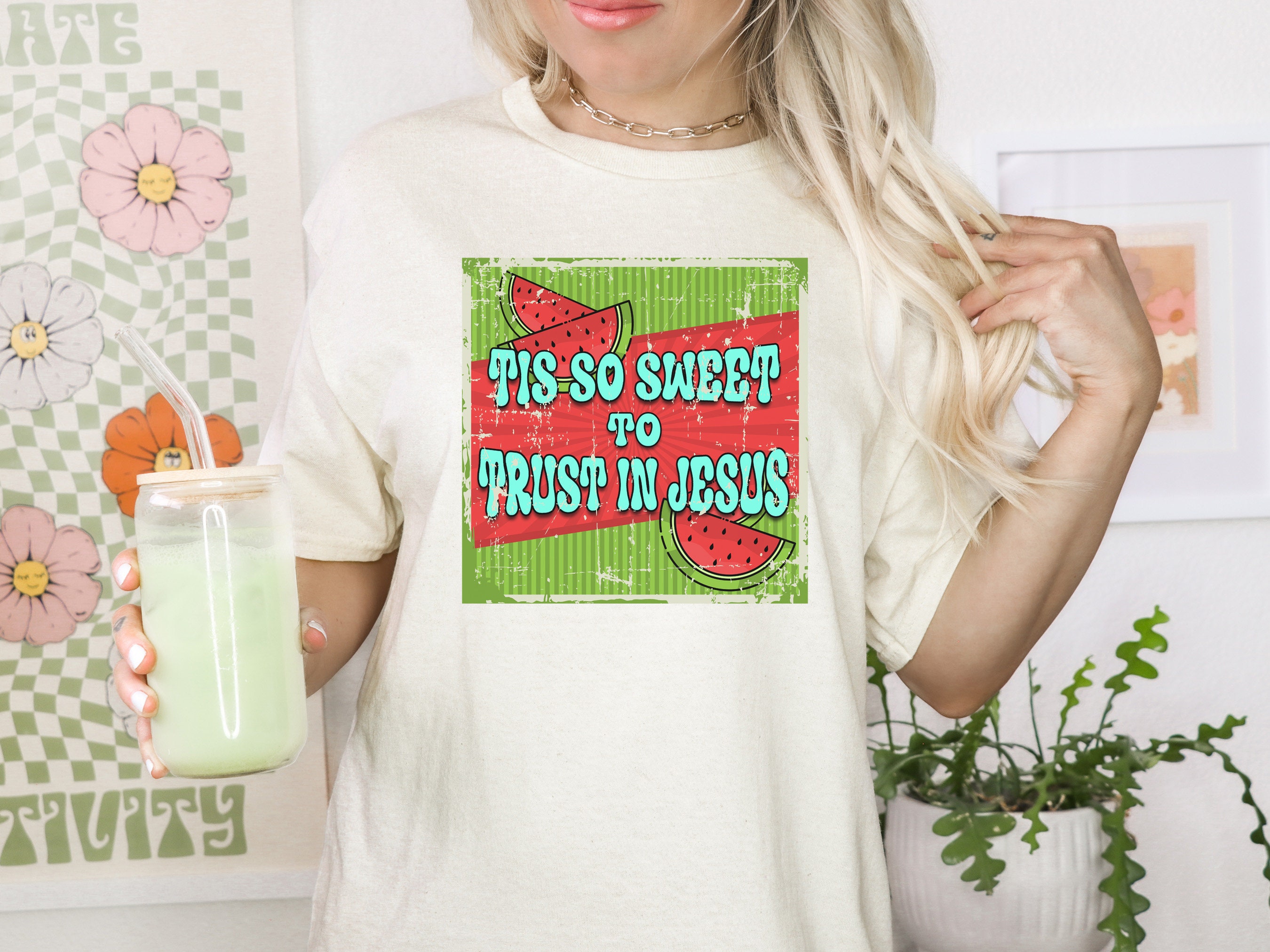 Tis so Sweet to Trust in Jesus PNG retro Christian PNG - Etsy
