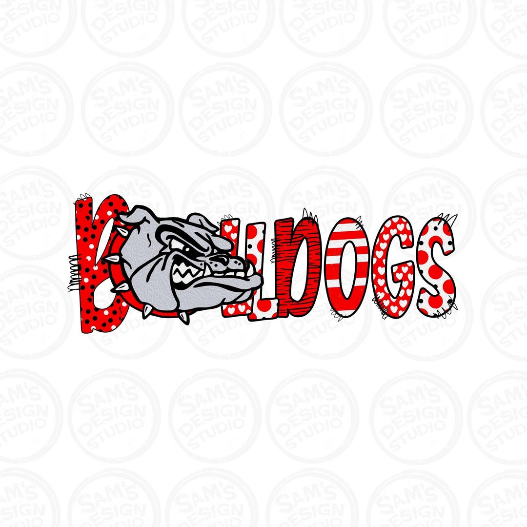 Red Bulldogs PNG , Sublimation Designs , Doodle Letters , Back to ...