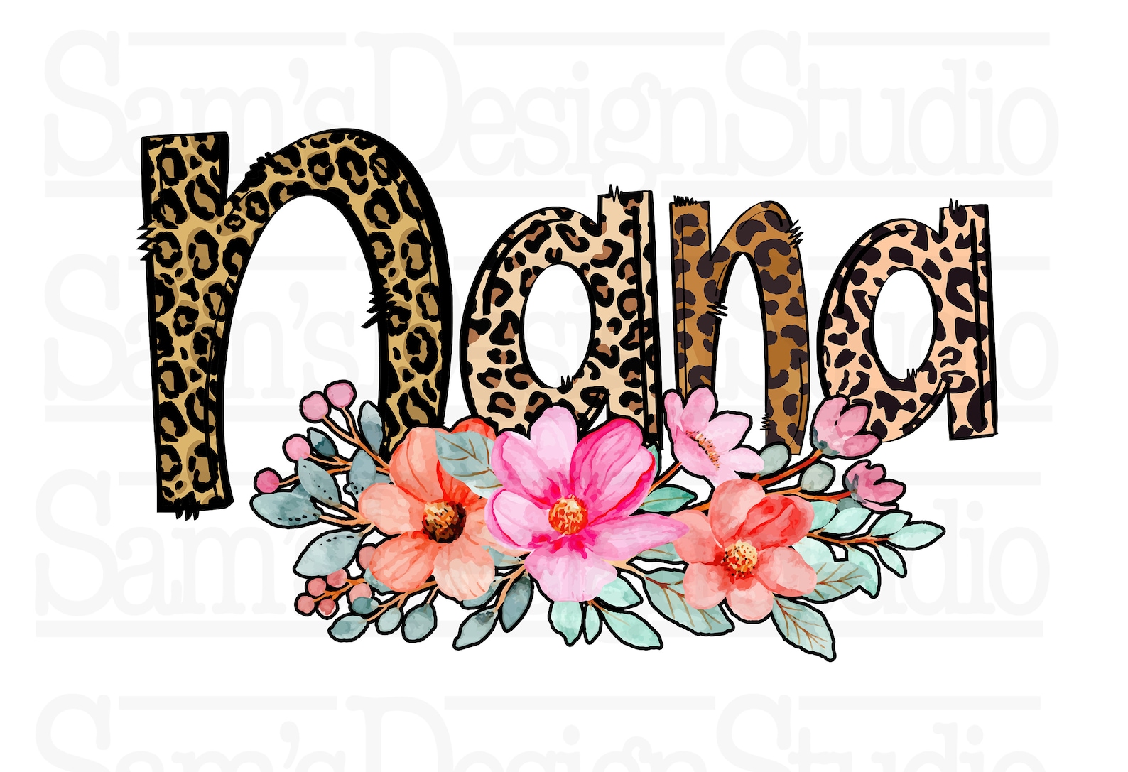 Nana PNG Nana With Flowers Sublimation Designs Downloads - Etsy