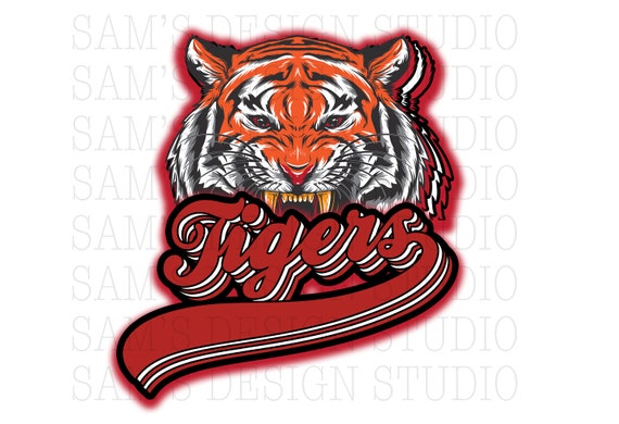 Red Tigers Logo PNG Sublimation Designs Downloads Red | Etsy