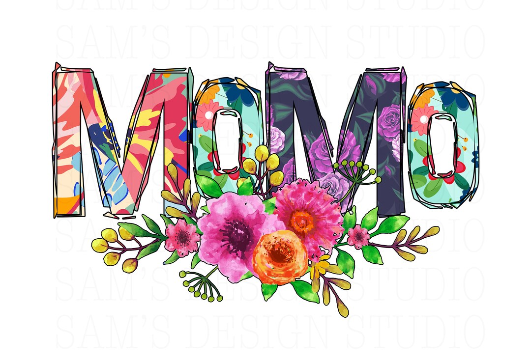 Momo PNG , Momo With Flowers Sublimation Designs Downloads , Momo PNG ...