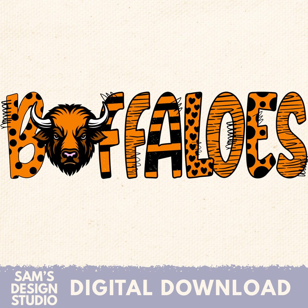 Orange and Black Buffaloes Png / Back to School Sublimation Designs ...