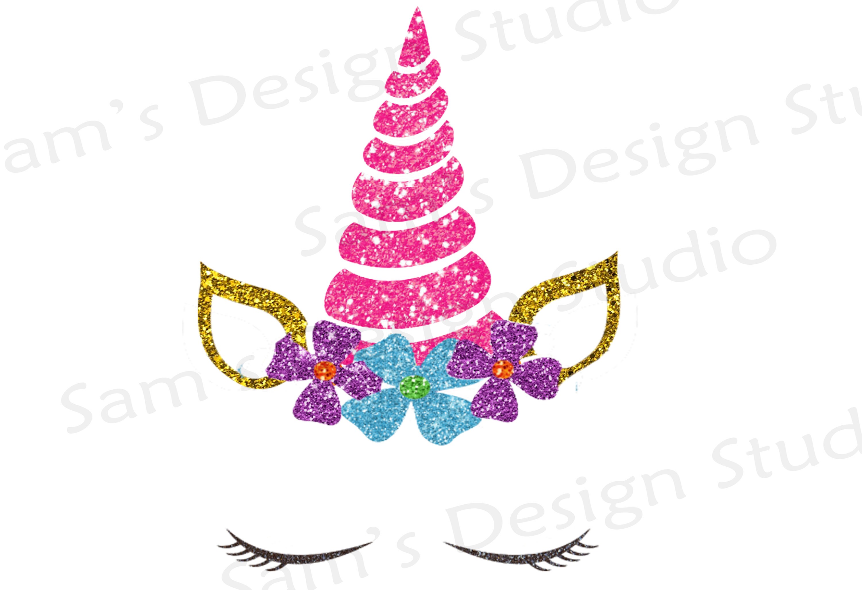 Unicorn Clip Art Unicorn PNG File Unicorn Face Clipart | Etsy