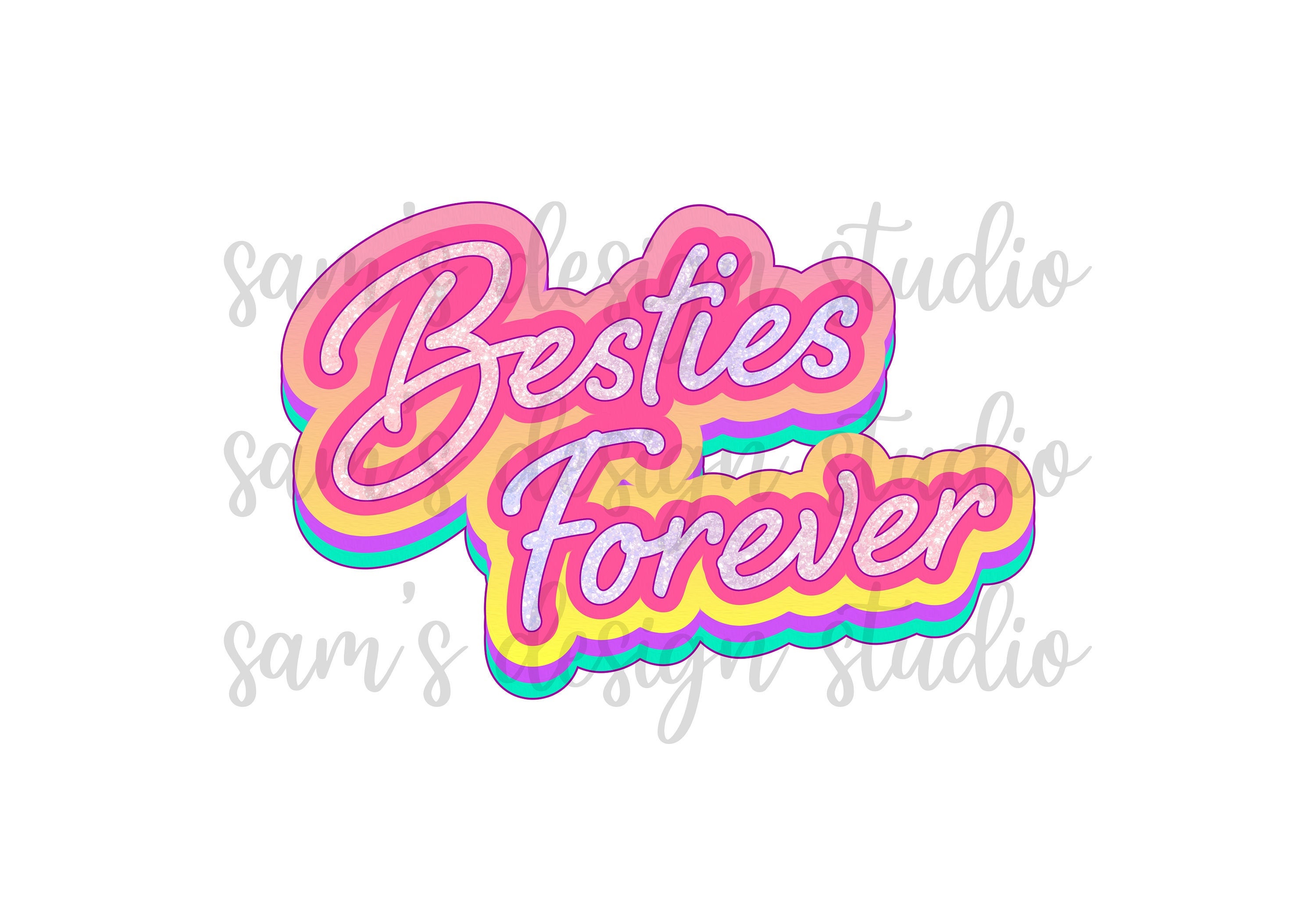 Besties Forever PNG Retro Best Friends Sublimation Designs | Etsy