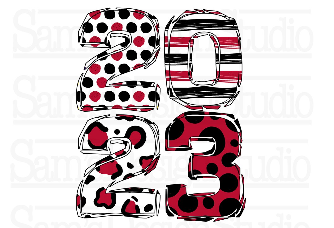 Red and Black 2023 PNG , 2023 Sublimation Designs Downloads - Etsy