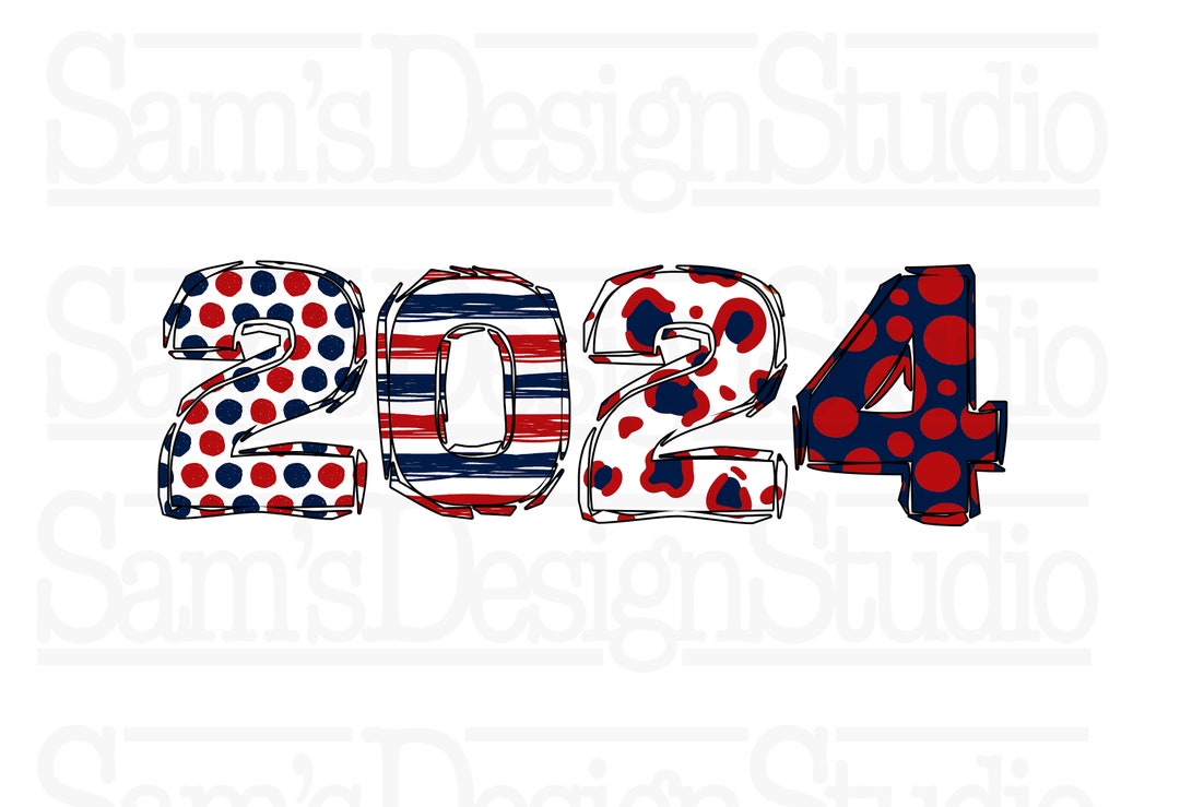 Red and Blue 2024 PNG , 2024 Sublimation Designs Downloads, Sublimation ...