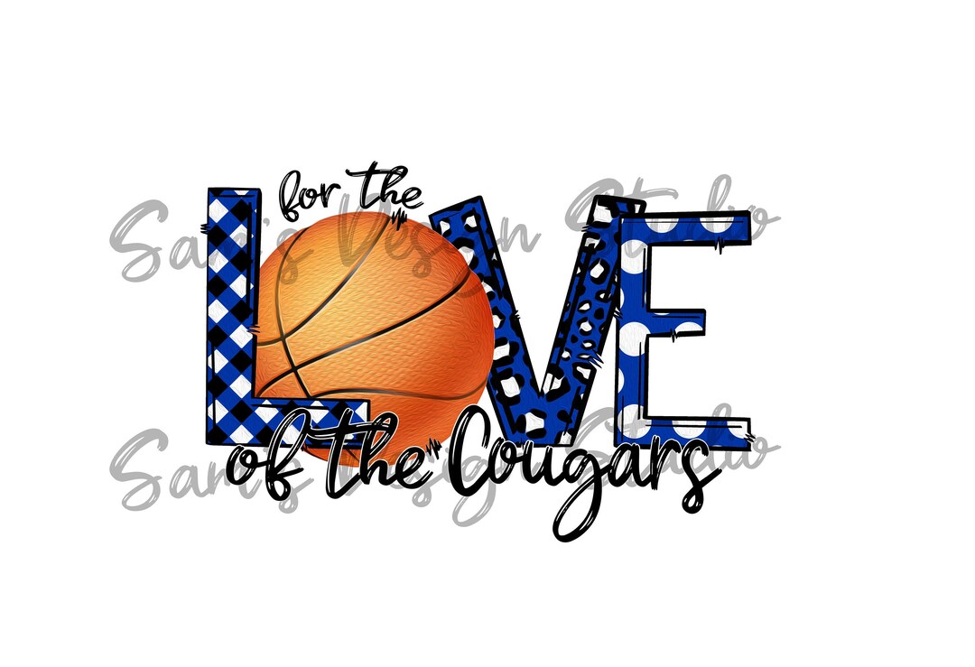 For the Love of the Cougars Blue and White PNG Cougars - Etsy
