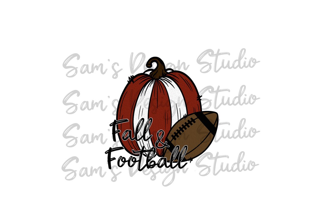 Fall and Football PNG , Sublimation Designs Downloads , Pumpkin and ...