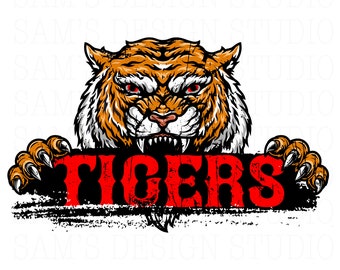 Red Tigers Logo - Etsy