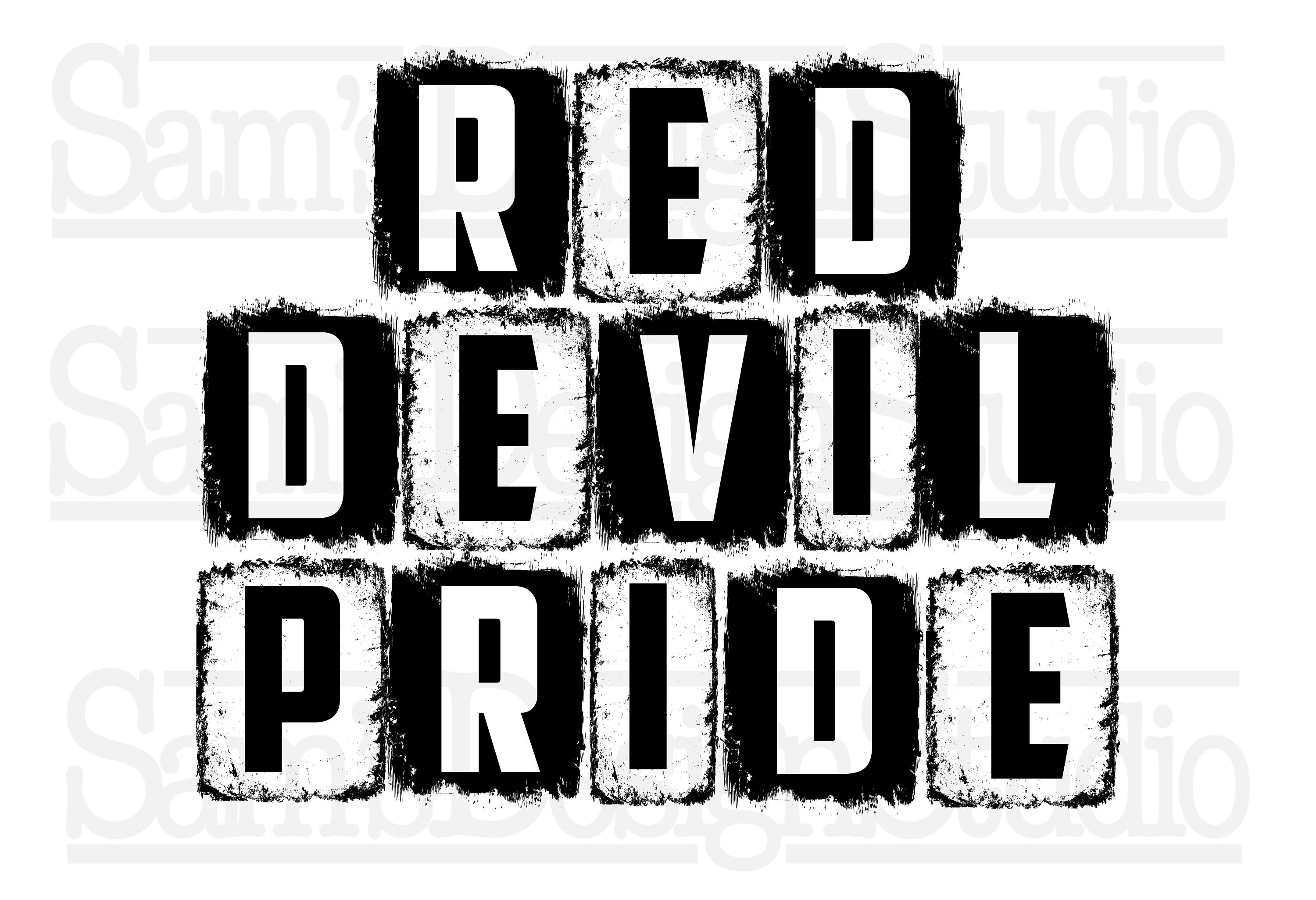 Red Devil Pride PNG Team Spirit Sublimation Designs - Etsy