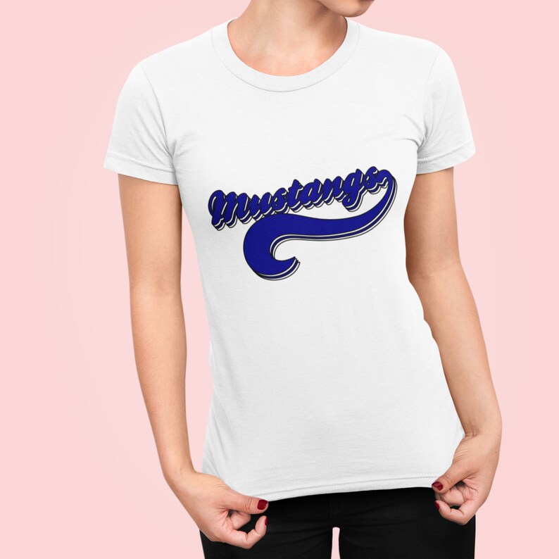 Retro Mustangs Logo Navy Blue PNG Sublimation Designs - Etsy