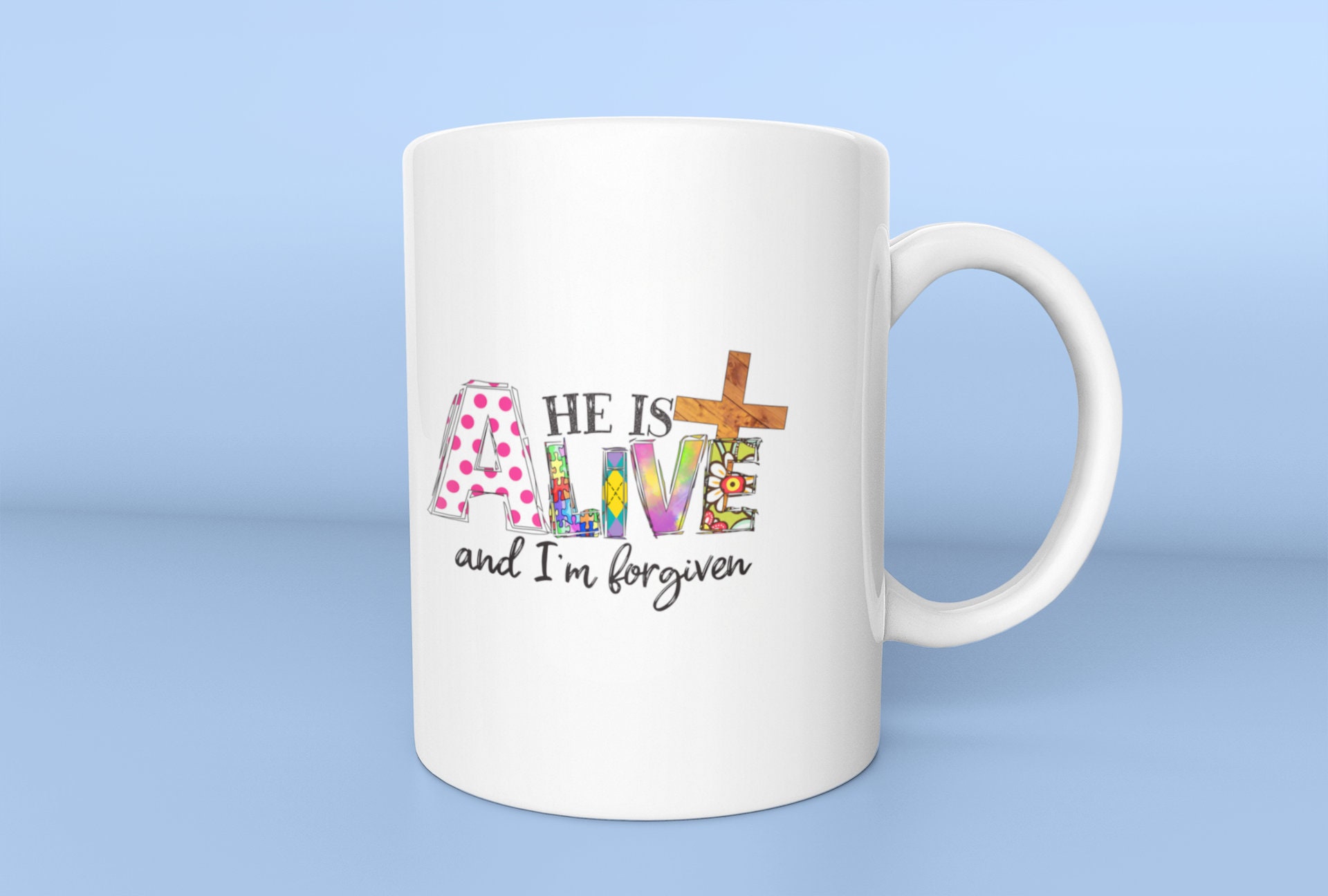 He is Alive PNG Sublimation Designs Download Easter PNG | Etsy