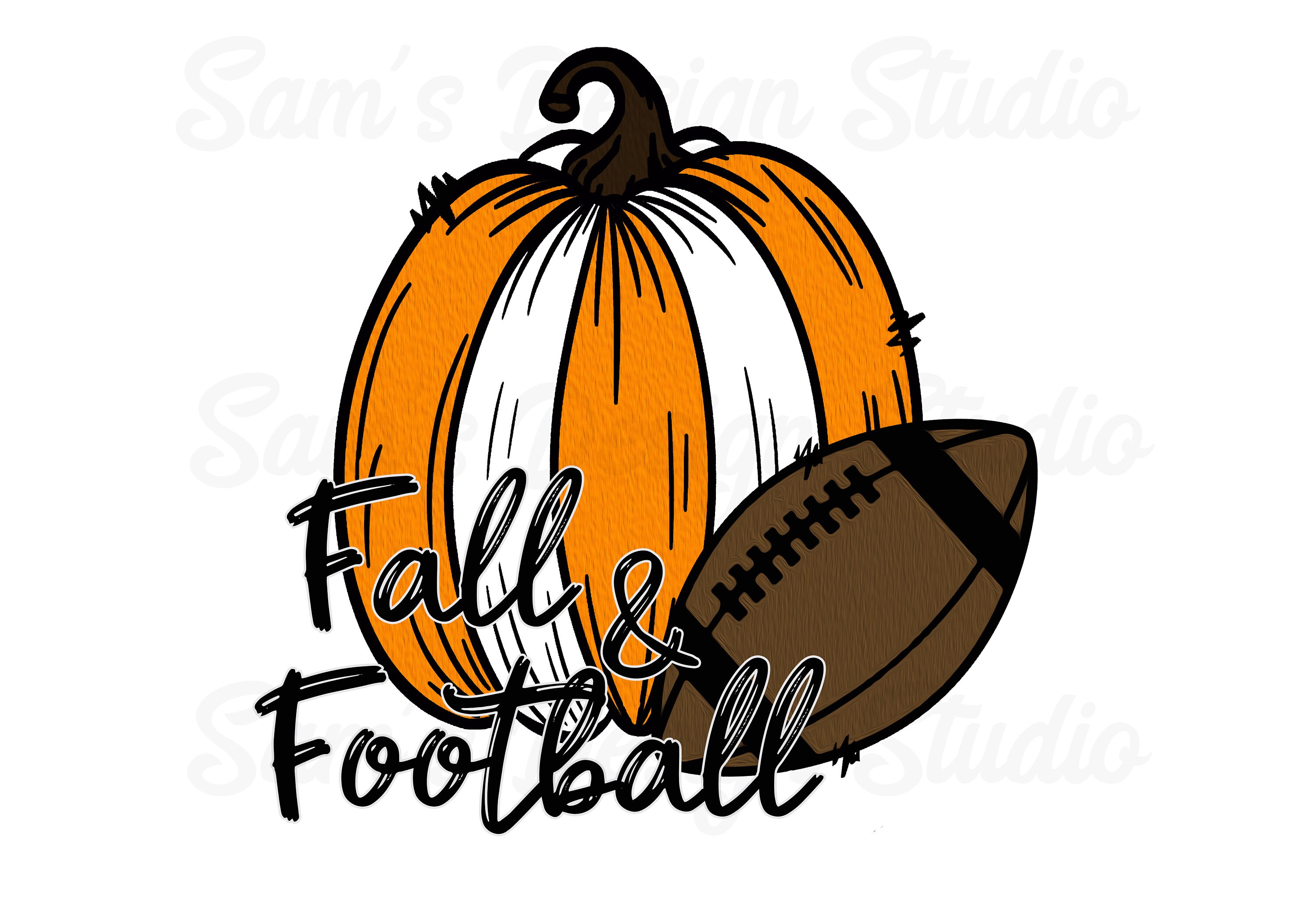Fall and Football PNG Orange Fall and Football Pumpkin | Etsy