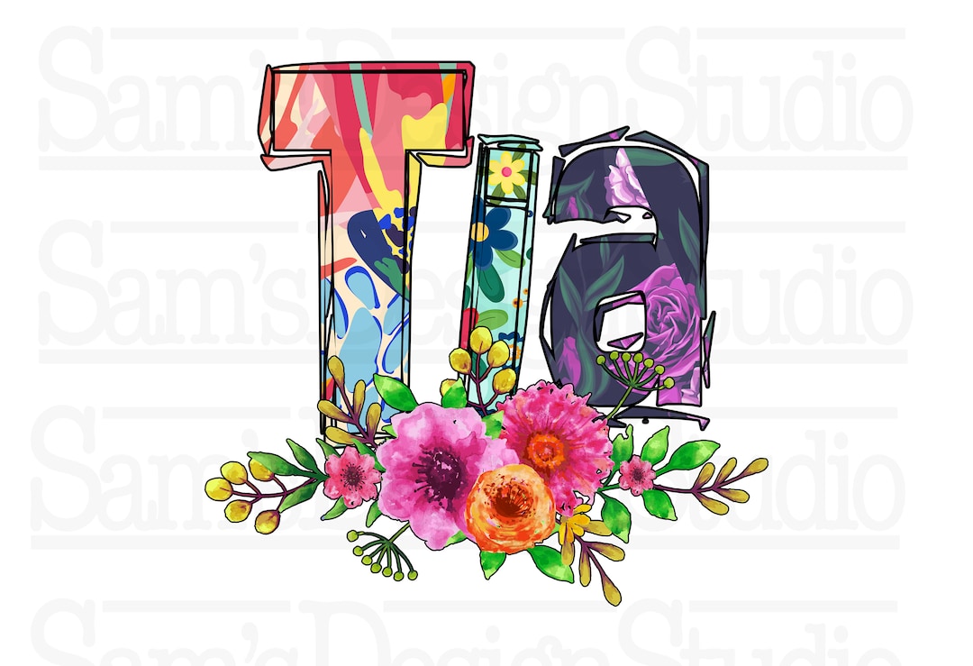 Tia With Flowers PNG , Tia Sublimation Designs Downloads , Tia ...