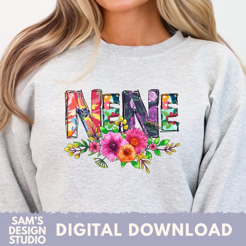 Nene Png With Colorful Flowers - Etsy