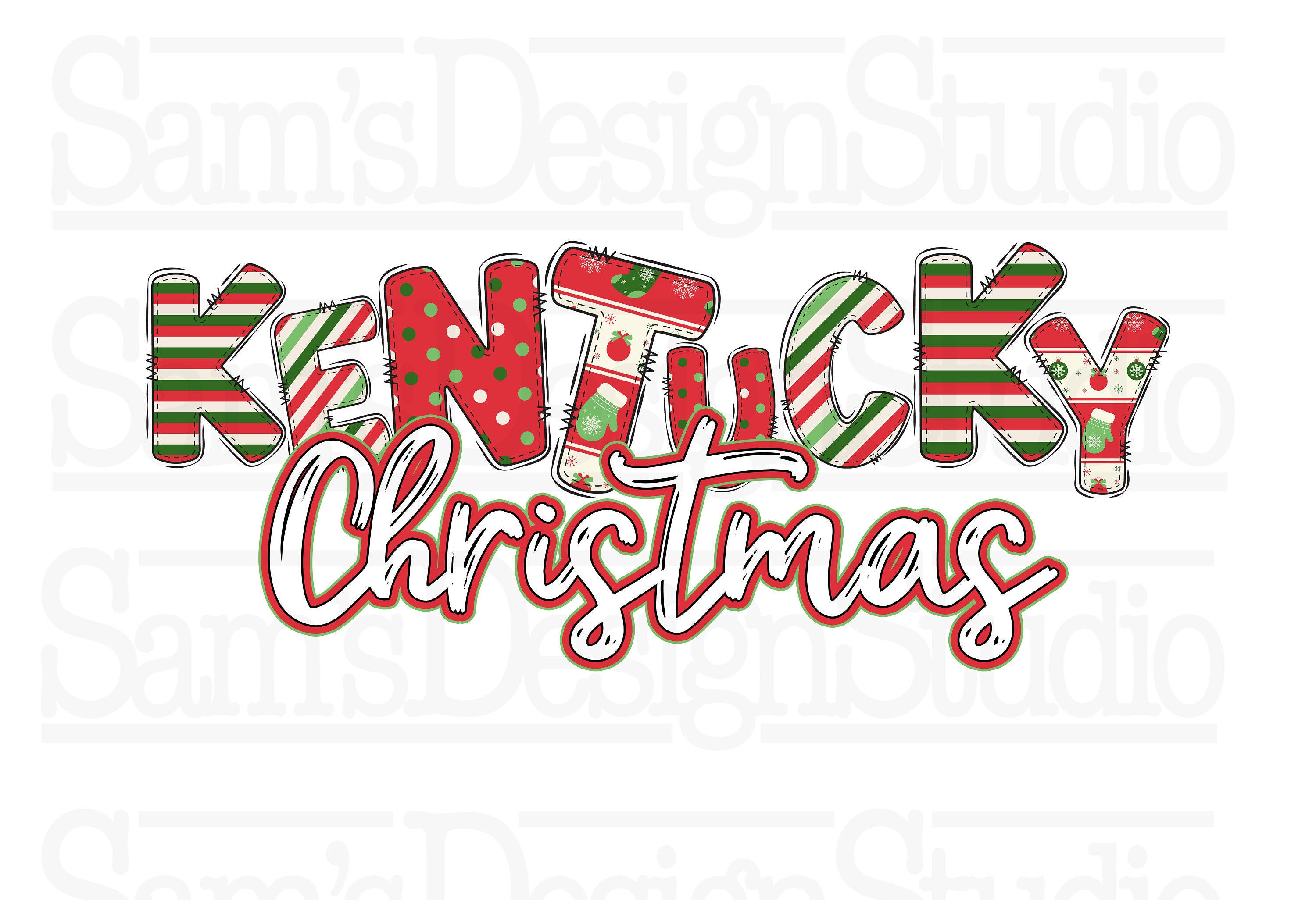 Kentucky Christmas PNG Sublimation Designs Downloads - Etsy