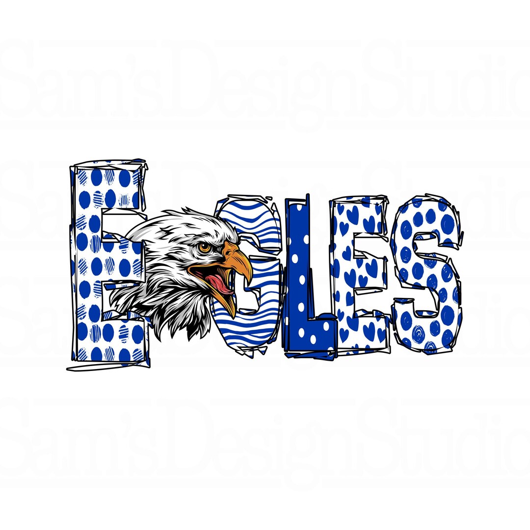 Blue and White Eagles PNG , Eagles Sublimation Designs for Shirts ...