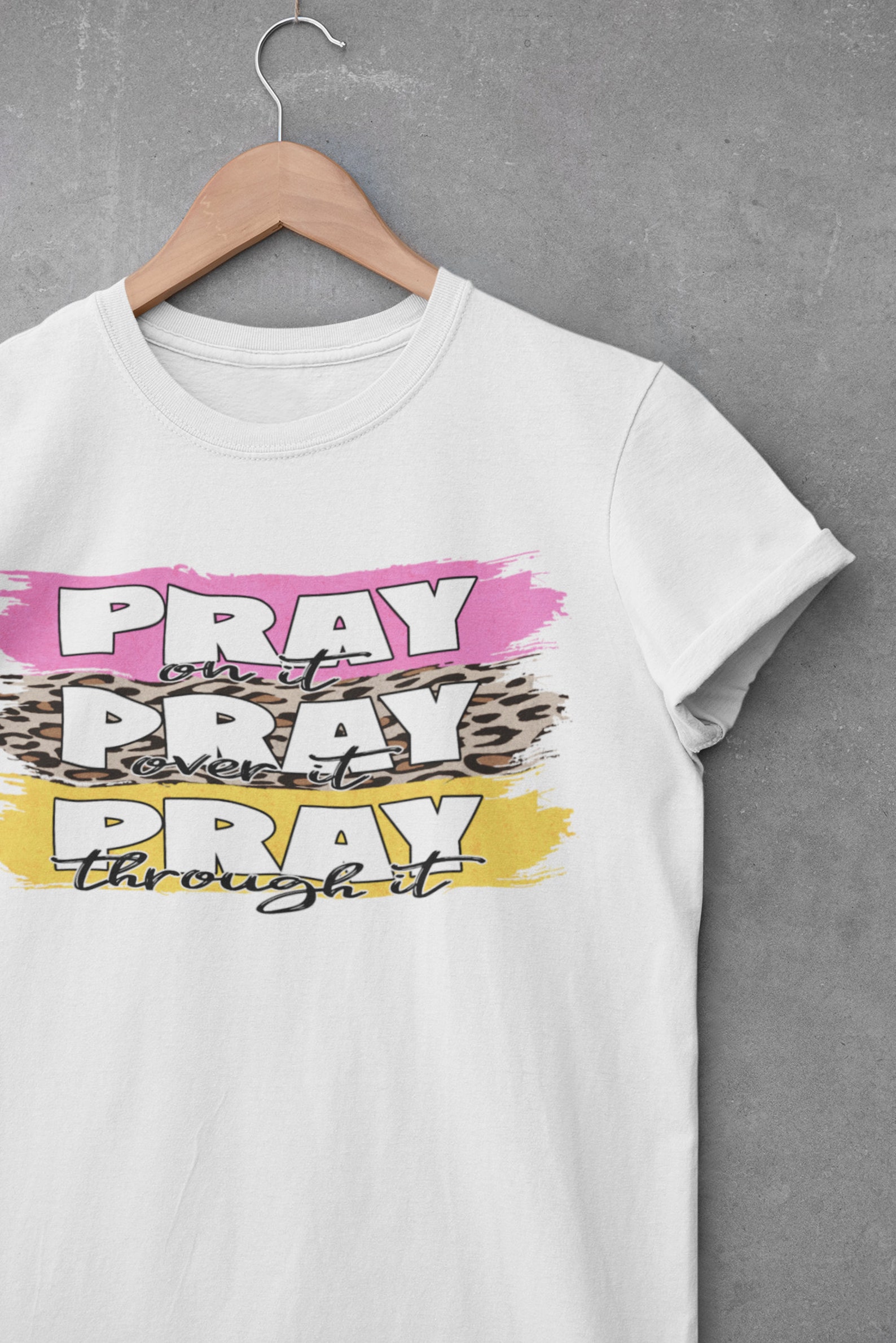 Christian PNG / Pray on It Pray Over It Pray Through It / - Etsy