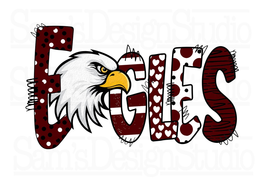 Maroon Eagles Doodle PNG: Sublimation Design (digital Download) - Etsy