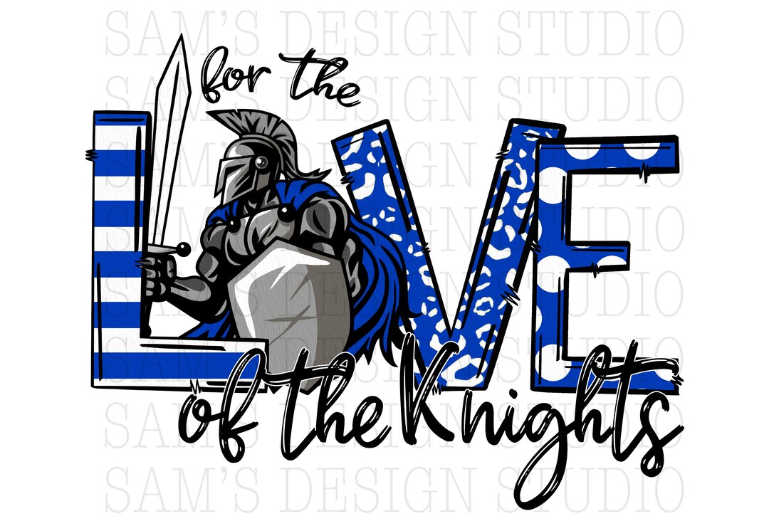 Blue and White Knights PNG , for the Love of the Knights Sublimation ...