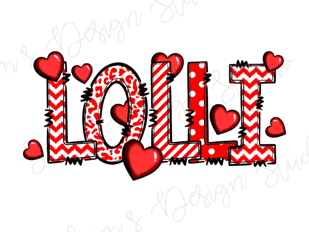 Lolli Valentine Png , Lolli Png , Digital Design With Hearts - Etsy