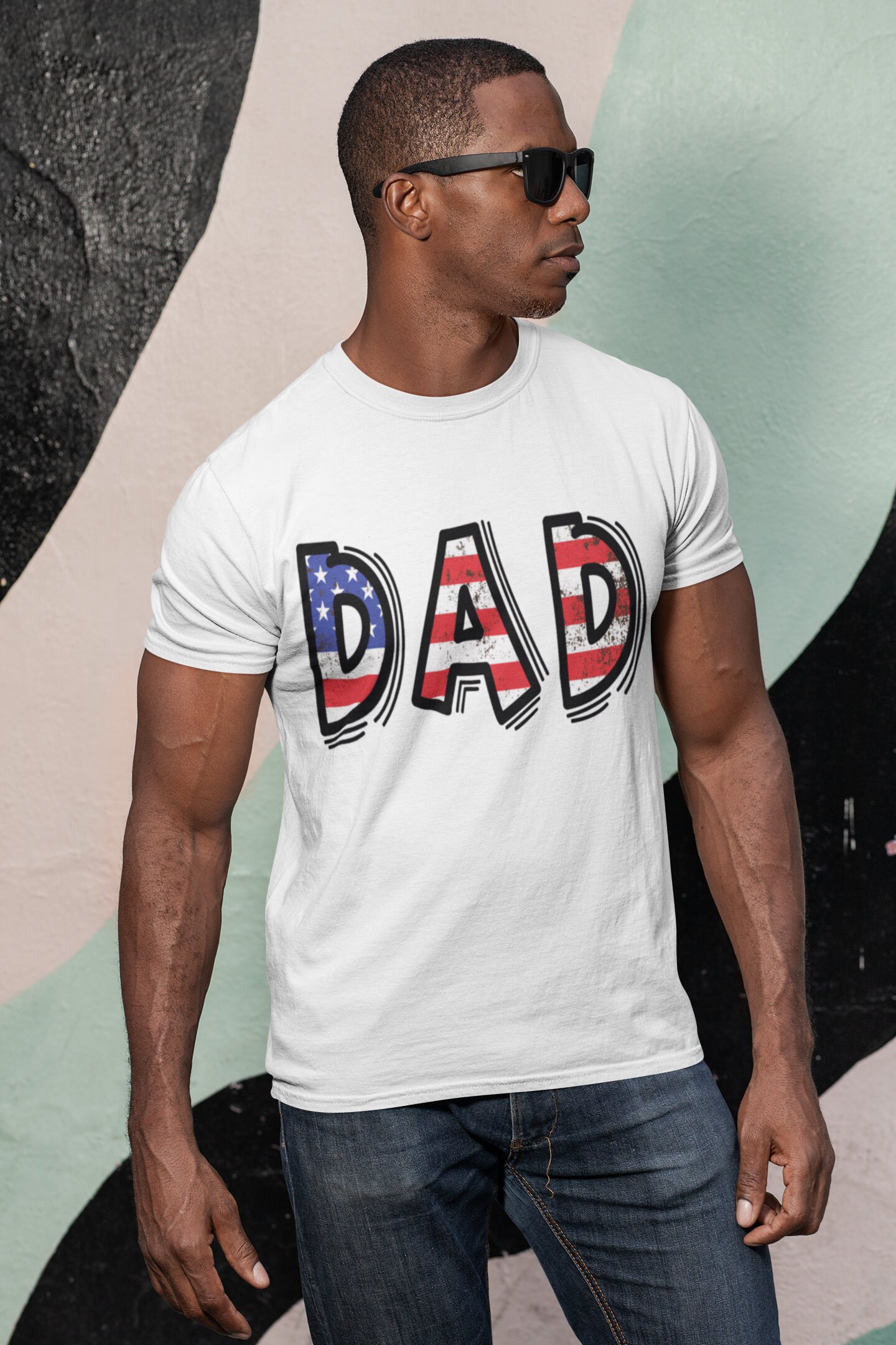 American Flag Dad PNG Dad Sublimation Designs Downloads - Etsy
