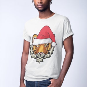 Tigers PNG With Santa Hat , Tiger Sublimation Designs Downloads ...