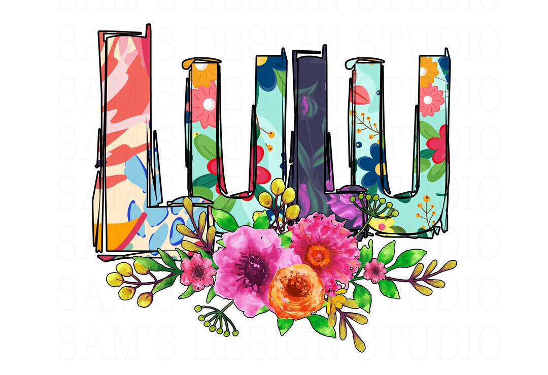 Lulu Png / Lulu With Flowers Sublimation Designs Downloads - Etsy