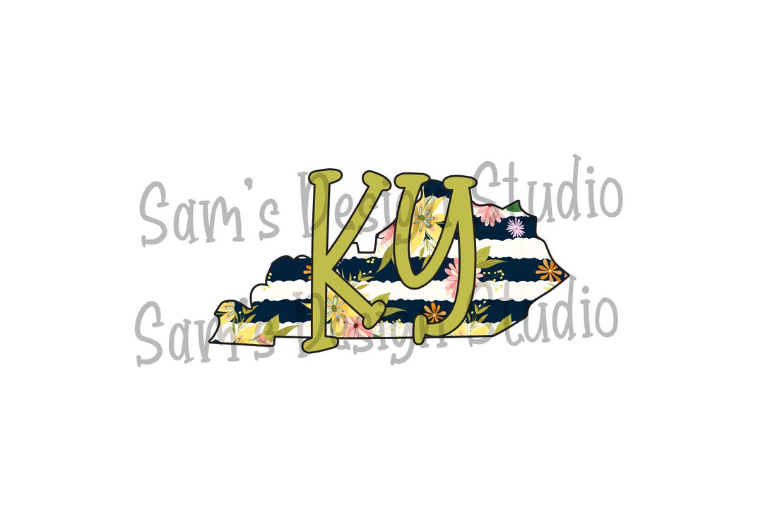 KY Floral and Stripes PNG , Digital Download , Sublimation Designs ...