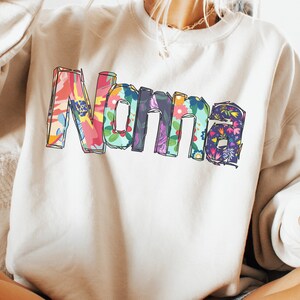 Nonna Png With Floral Pattern Letters , Mother's Day Sublimation ...