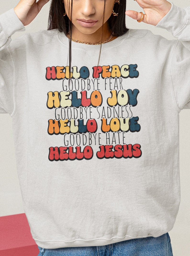 Retro Christian Png Jesus Png Hello Peace Hello Joy Hello - Etsy