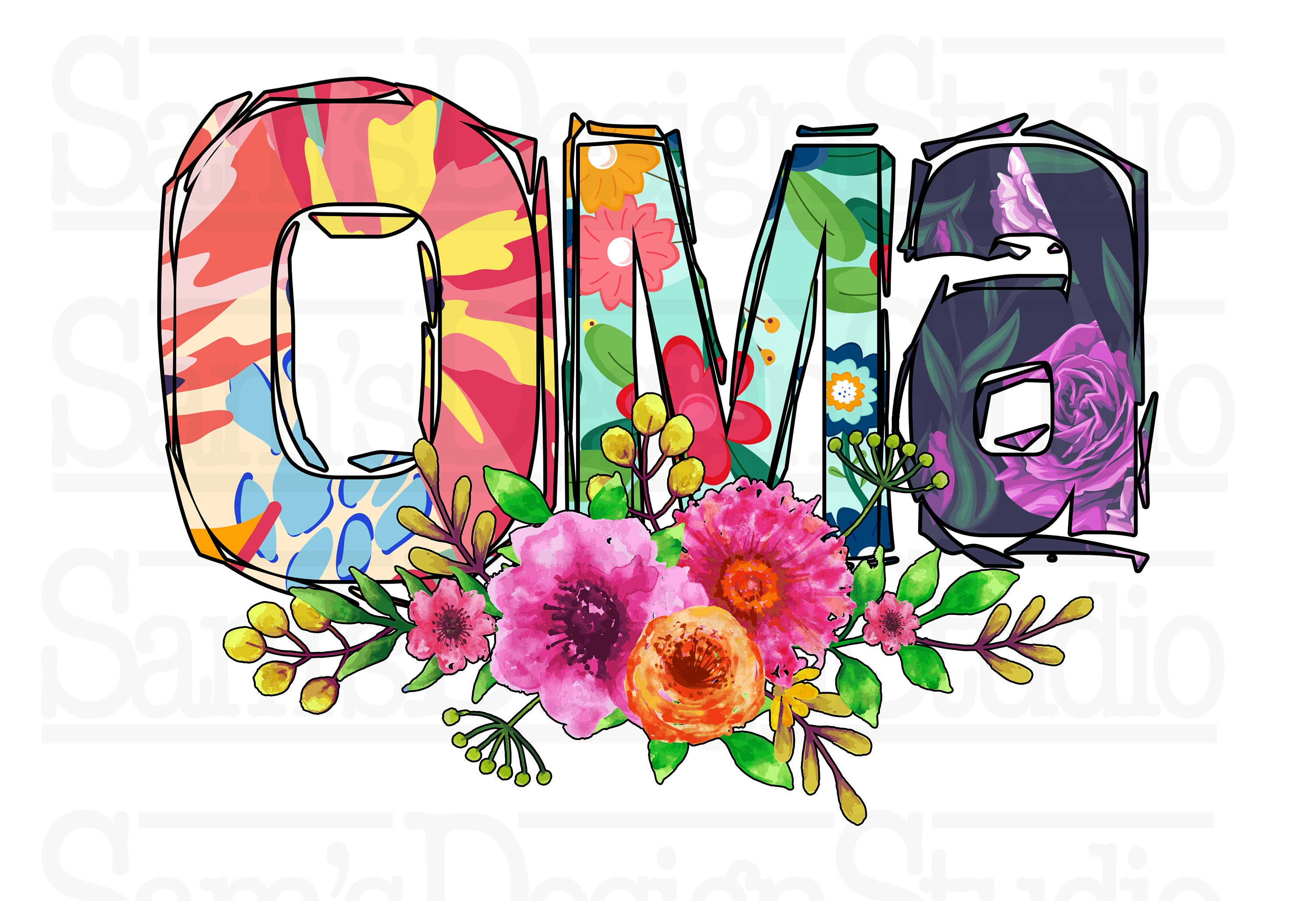 Oma With Flowers PNG Oma Sublimation Designs Downloads Oma - Etsy Finland