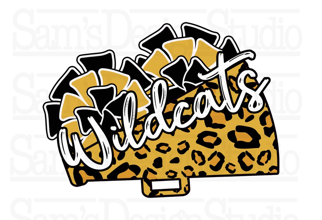 Wildcats Megaphone Leopard Print PNG , Cheer Sublimation Designs ...
