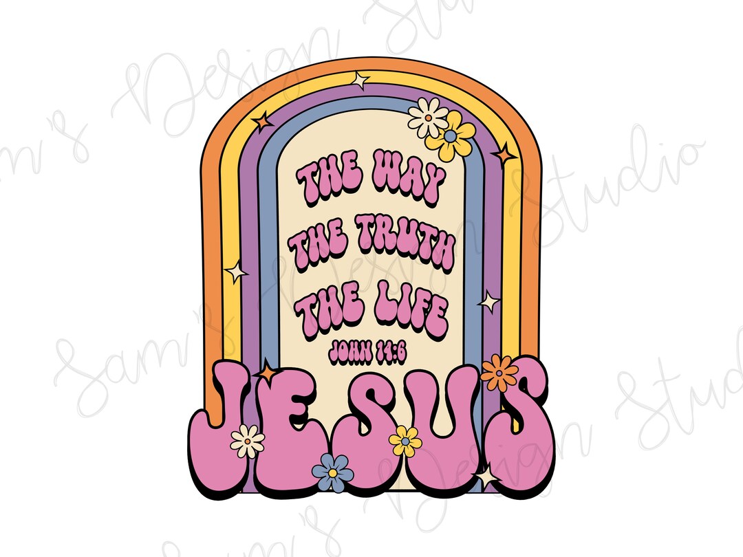 Retro Christian PNG, Christian Sublimation Designs Downloads, Jesus the ...
