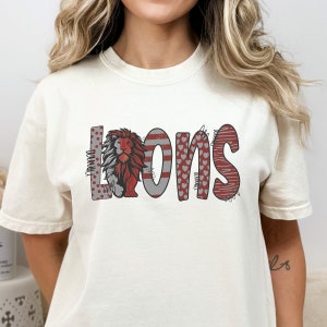 Maroon and Grey Lions Sublimation Designs / Grey and Maroon Lions Png ...