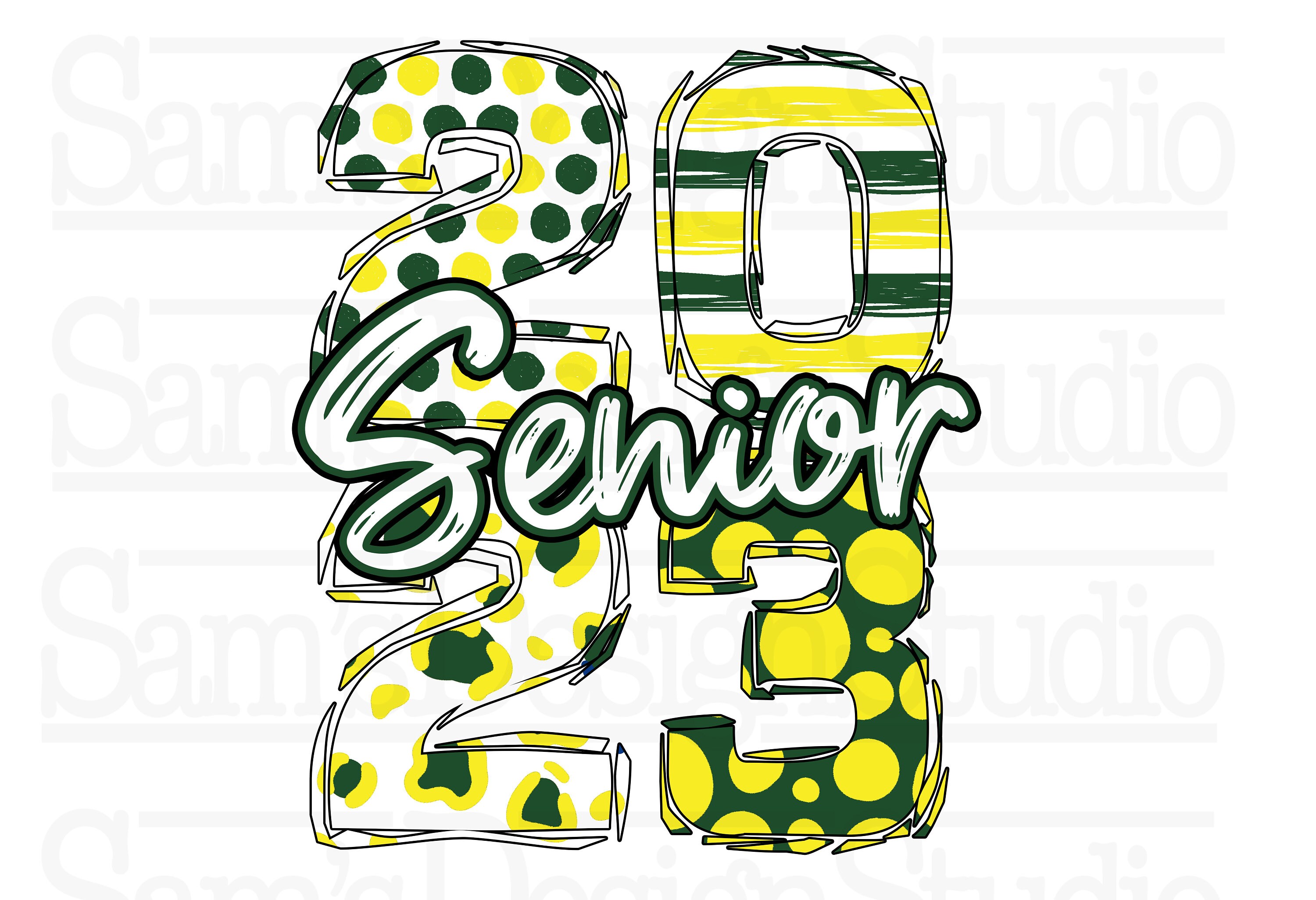 Green and Gold Senior 2023 PNG Graduation Sublimation - Etsy