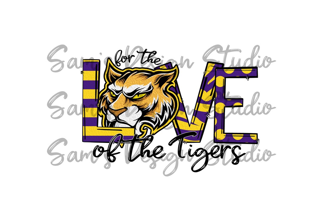 Purple and Gold Tigers Png , for the Love of the Tigers Sublimation ...