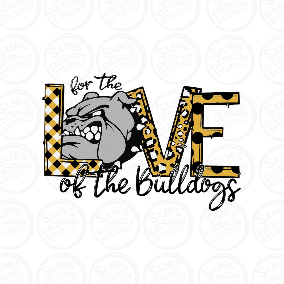 Black and Gold Bulldogs Png , Sublimation Designs - Etsy