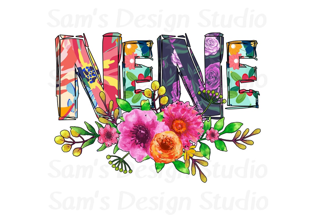 Nene Png With Colorful Flowers - Etsy